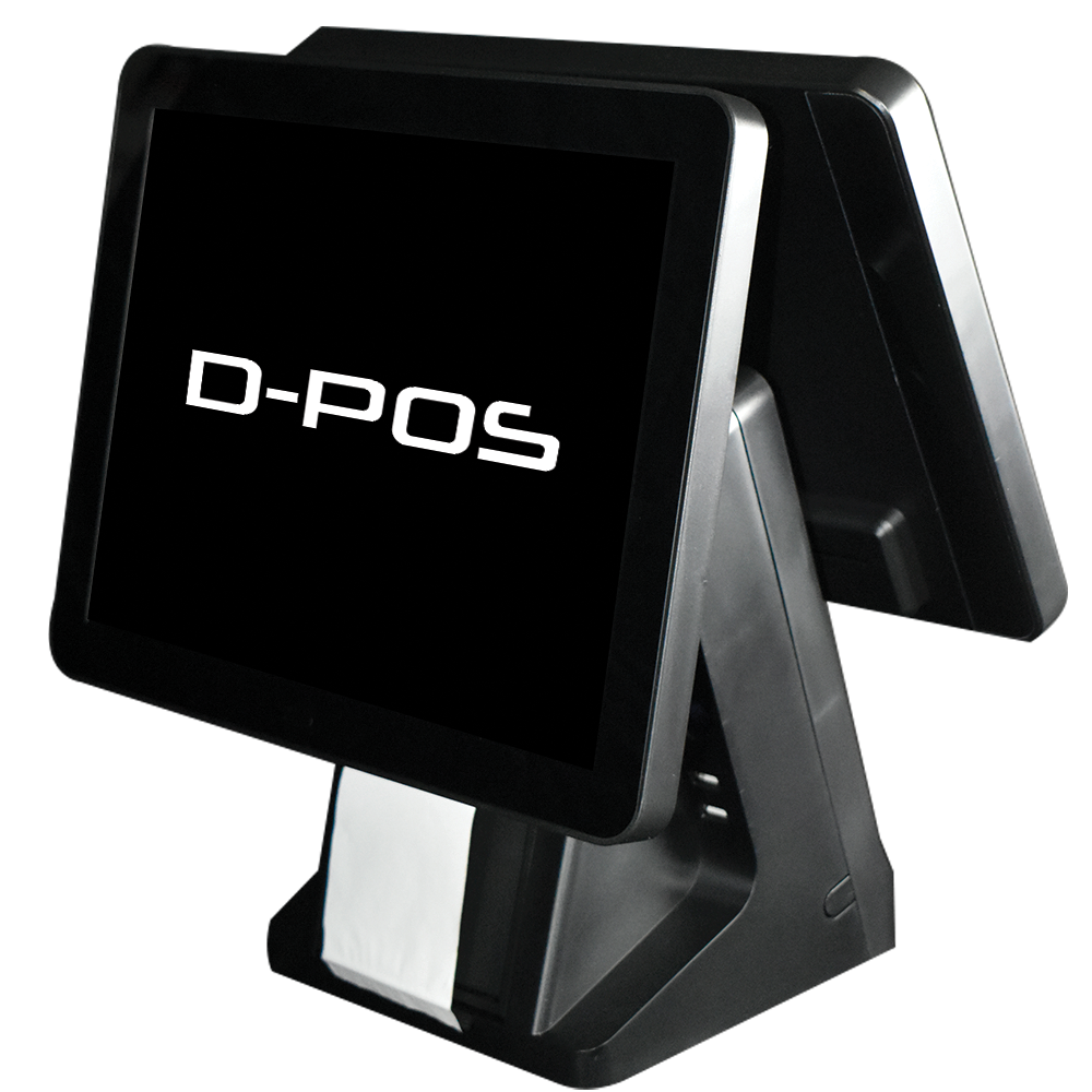 TOUCH 15" POS TERMINAL DUAL SCREEN BUILT IN RECEIPT DP-AP2 – DPOS