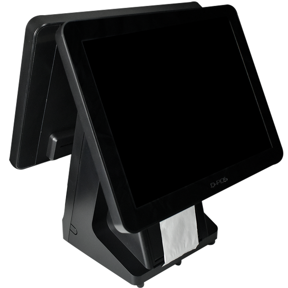 TOUCH 15" POS TERMINAL DUAL SCREEN BUILT IN RECEIPT DP-AP2 – DPOS